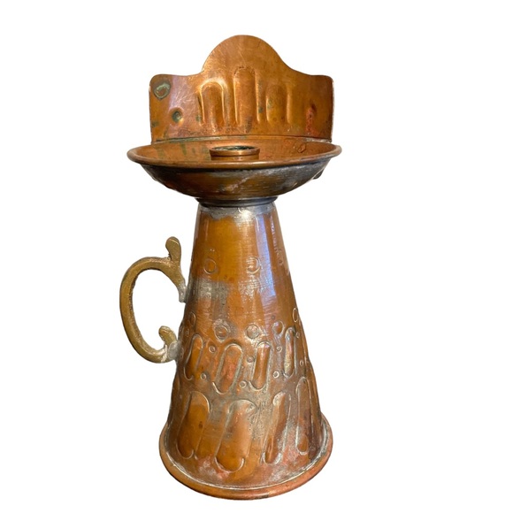 Accents | Vintage Hand Hammeredtooled Copper Candle Stick Holder ...